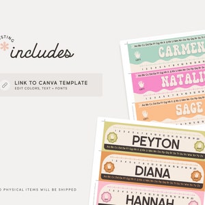 Student Desk Name Labels, Editable Classroom Printables, Student Name ...