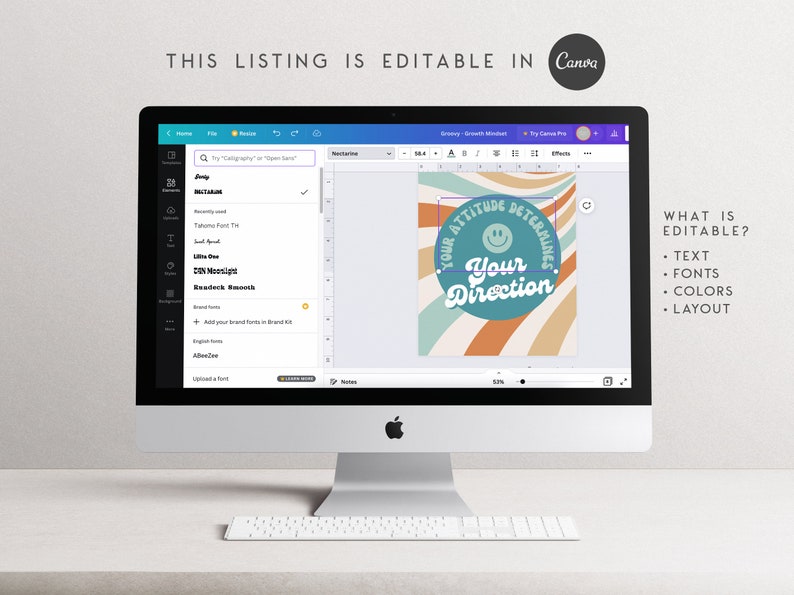 Growth Mindset Editable Classroom Printable Posters Groovy - Etsy