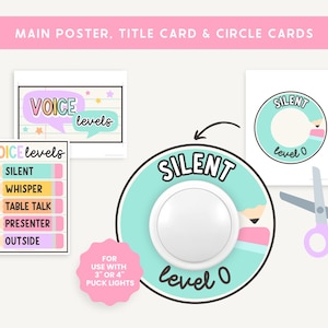 Voice Level Chart Classroom Printable Display, Editable in Canva ...