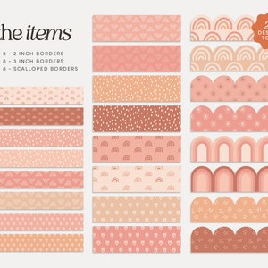 Classroom Bulletin Board Borders, Editable Canva Templates, Boho ...