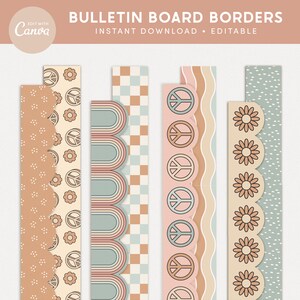 Editable Classroom Organization Pastel Retro Bundle, Printable Canva ...