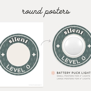 Voice Level Chart Classroom Printable Display, Editable in Canva, Boho ...