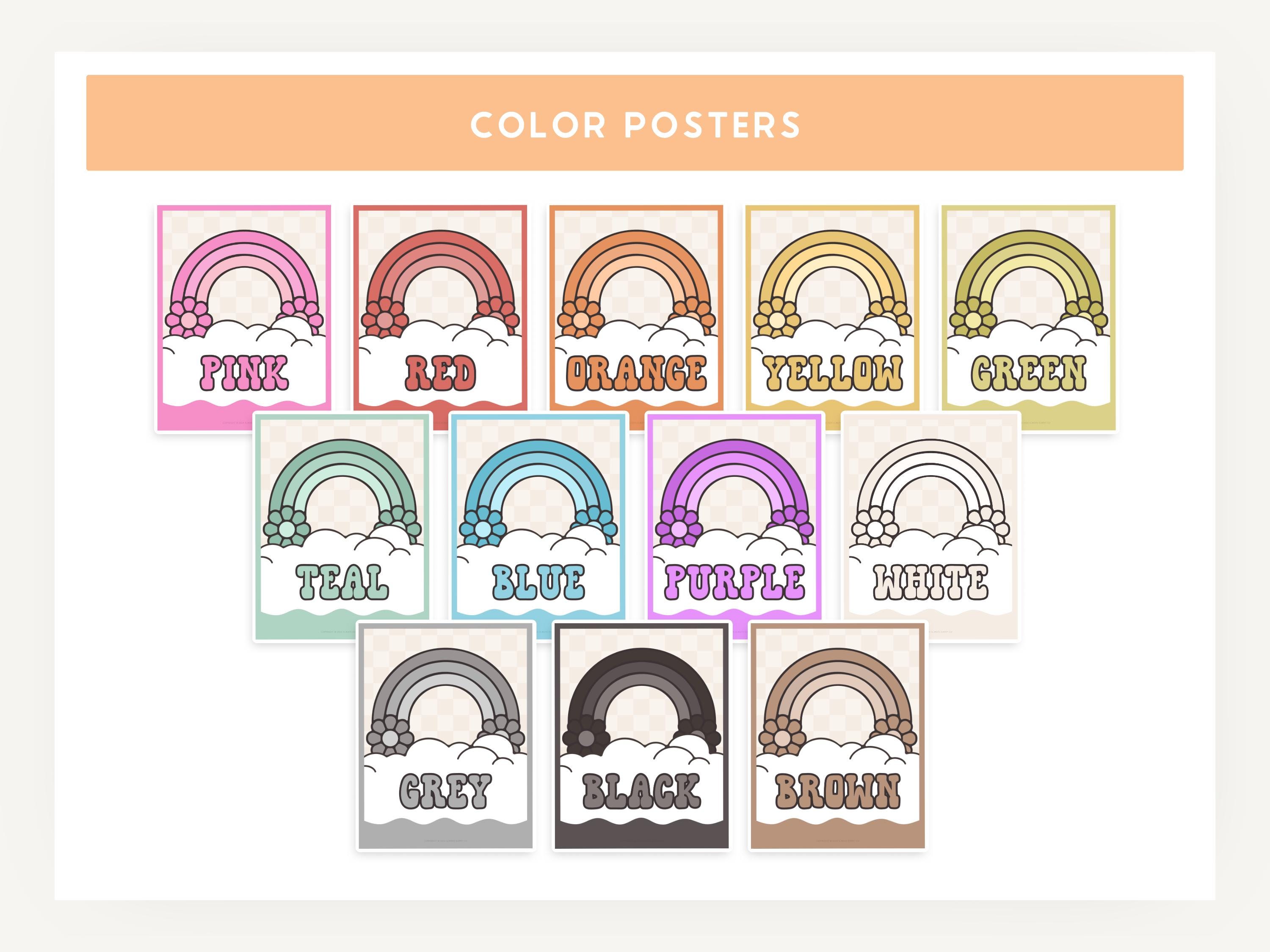 Classroom Shapes and Colors Printable Display, Editable in Canva ...