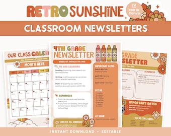 Classroom Newsletter Editable Templates, Pastel Back to School ...
