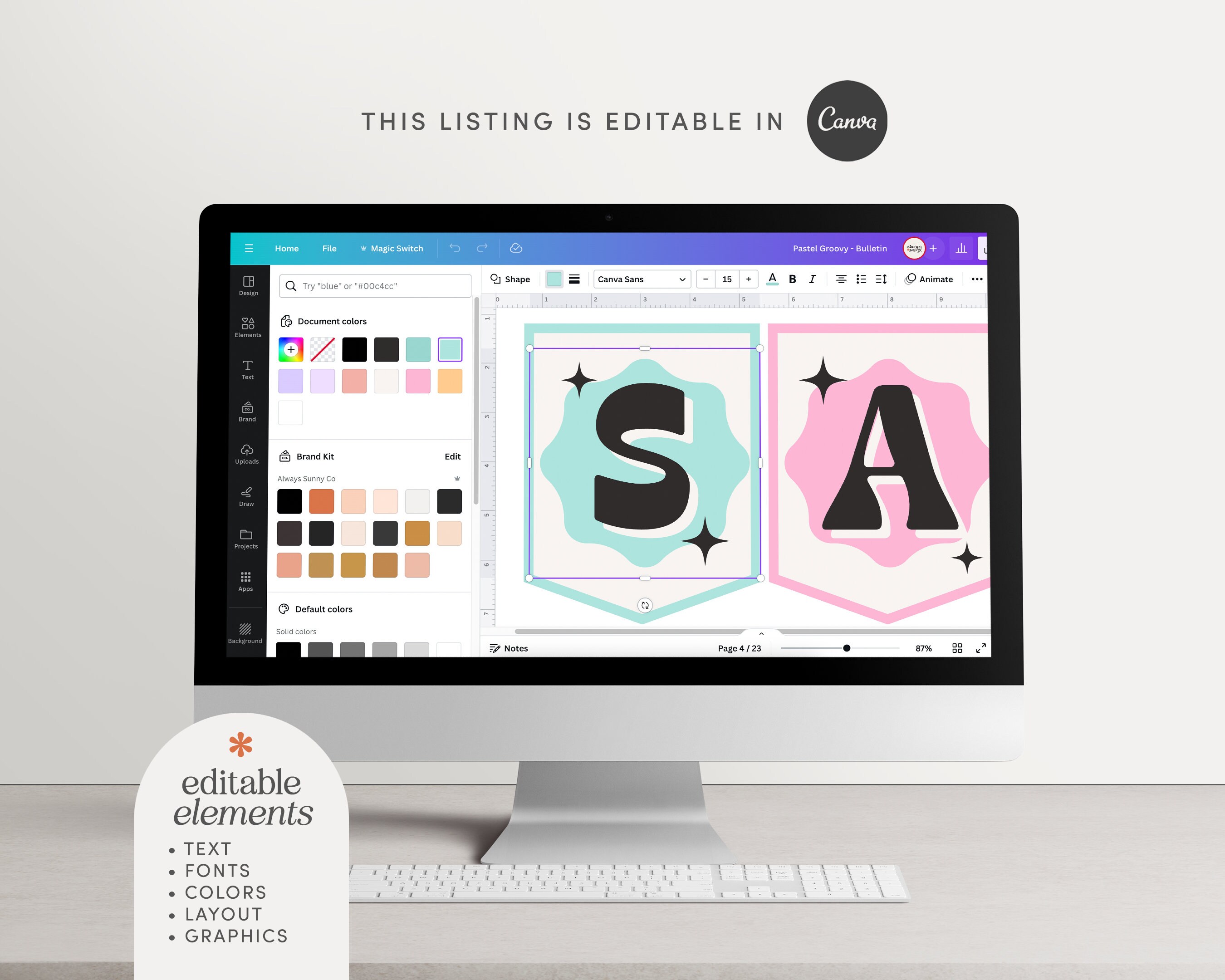 Editable Classroom Groovy Pastel Complete Collection Printable Bundle ...