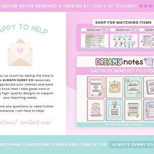 Editable Classroom Decor Dreamy Notes Printable Bundle | Pastel Canva ...