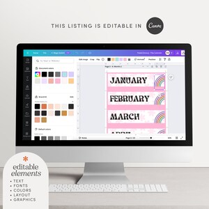 Classroom Flip Calendar Display, Pastel Groovy Classroom Decor ...