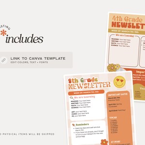 Classroom Newsletter Editable Templates, Back to School, Classroom ...