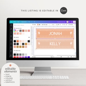 Editable Classroom Organization Rosy Boho Bundle, Printable Canva ...