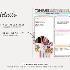 Classroom Newsletter Editable Templates, Pastel Back to School ...