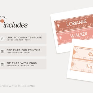 Student Desk Name Labels, Editable Classroom Printables, Student Name ...