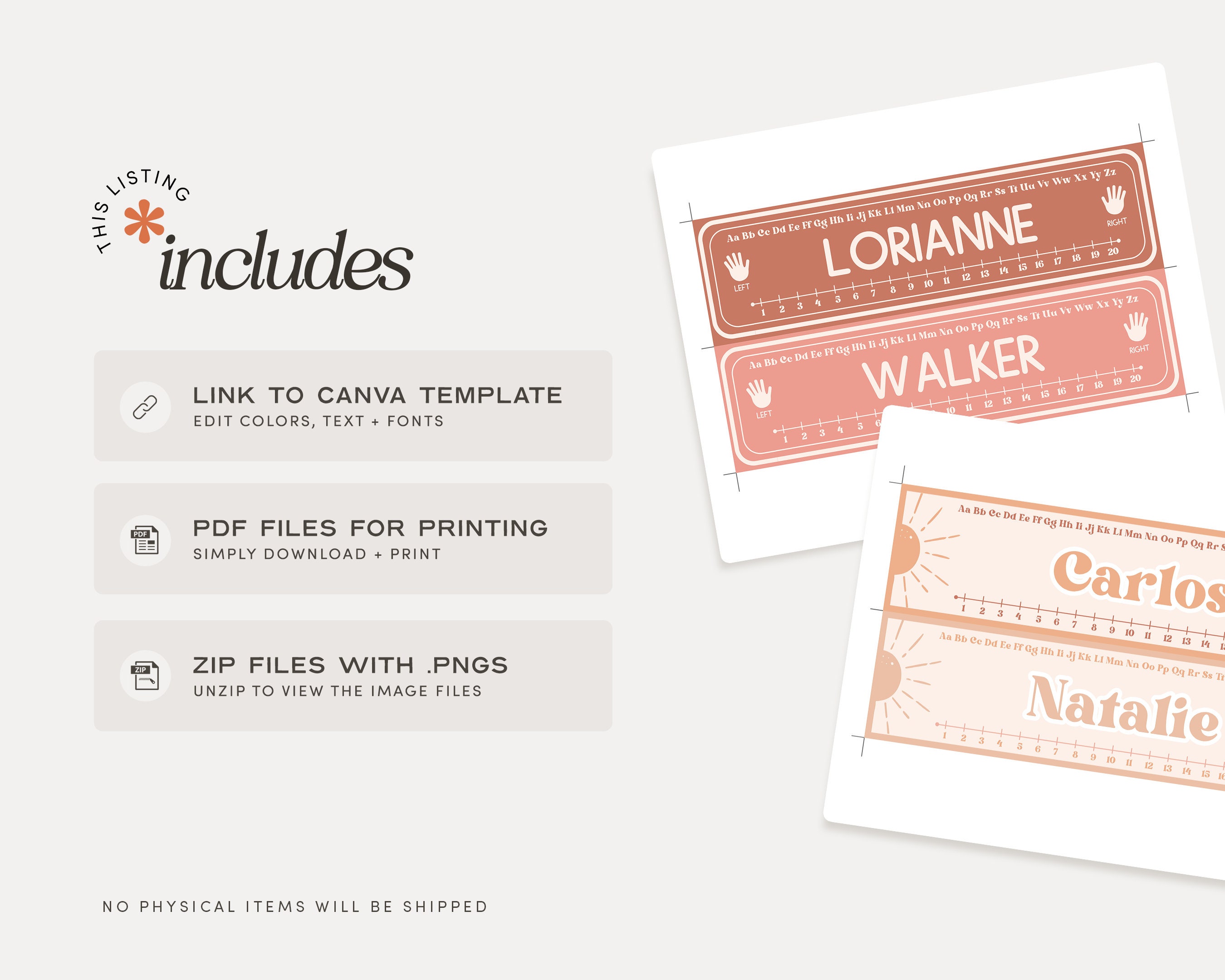 Student Desk Name Labels, Editable Classroom Printables, Student Name ...