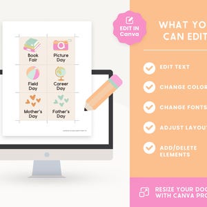 Classroom Calendar Display and Weather Station, Printable Bright Desert ...