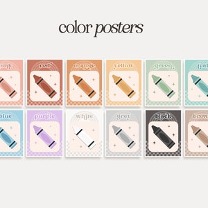 Classroom Shapes and Colors Printable Display, Editable in Canva, Pink ...