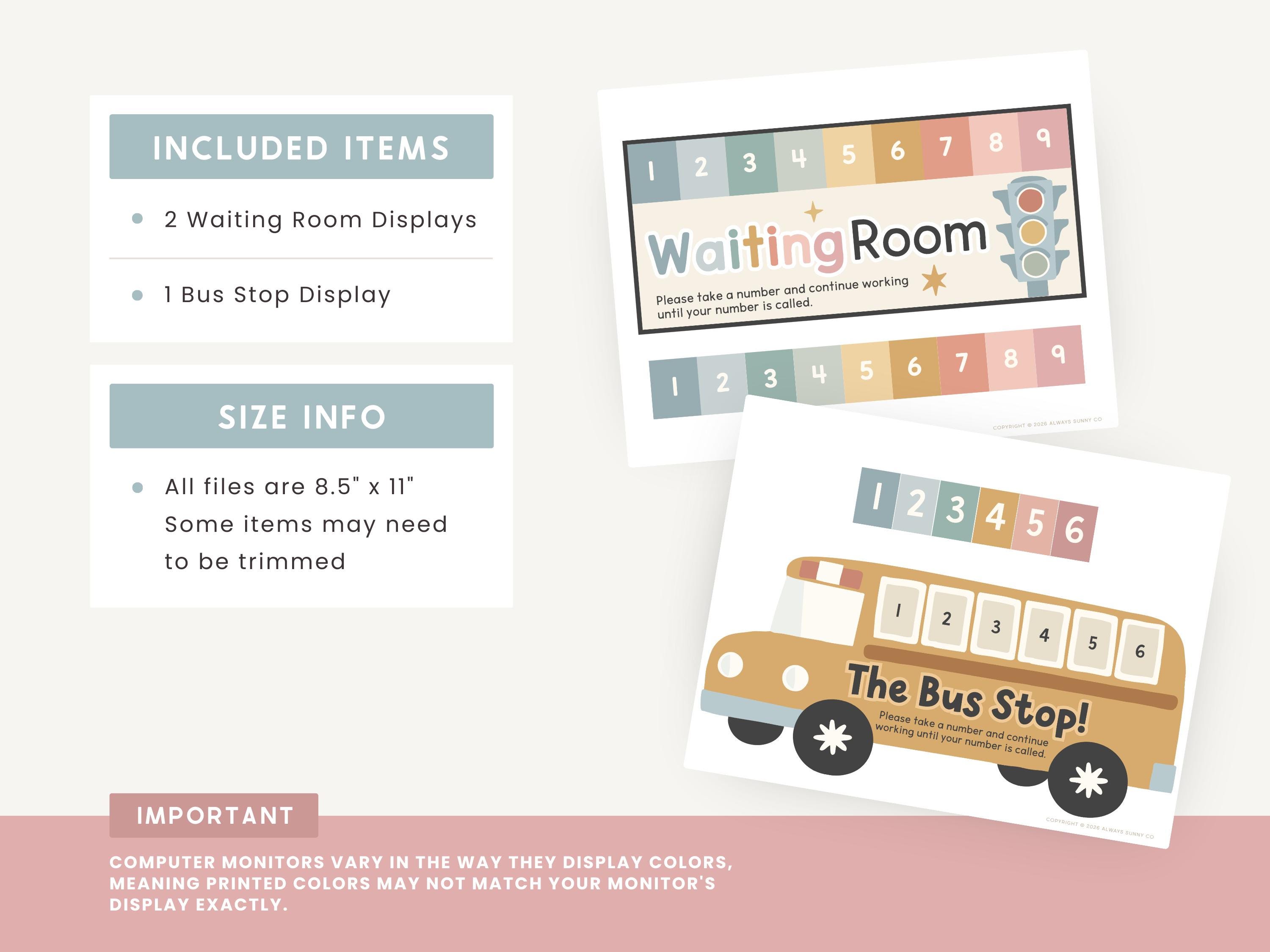 Teacher Waiting Room Printable Display, Editable in Canva, Colorful ...