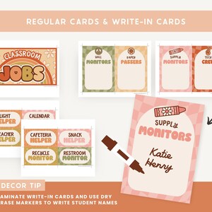 Classroom Job Display, Editable Canva Templates, Retro Sunshine ...