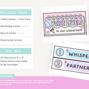 Voice Level Chart Classroom Printable Display, Editable in Canva ...