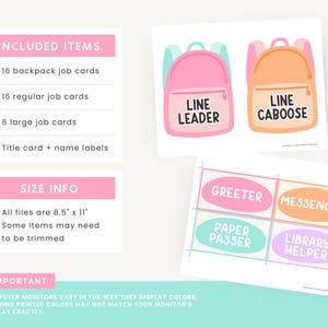 Classroom Job Display, Editable Retro Canva Templates, Bright Pastel ...