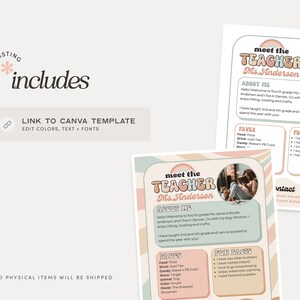 Meet the Teacher Classroom Printable Template, Teacher Introduction ...