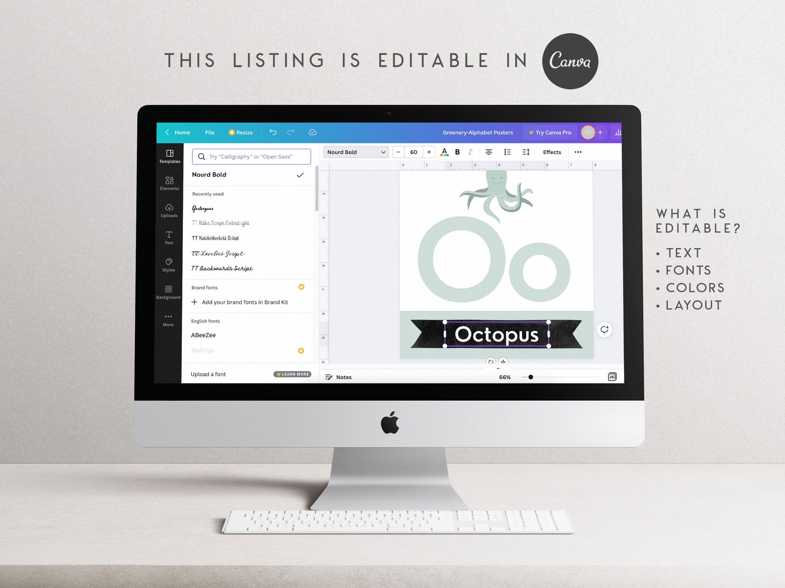 Alphabet Classroom Editable Posters Letter Printables | Etsy