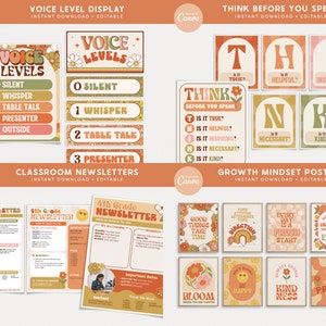 Editable Classroom Retro Sunshine Complete Collection Printable Bundle ...