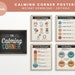 Calming Corner Editable Classroom Printables, Calm Down Skills, Canva ...