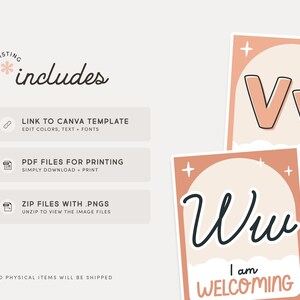 Alphabet Classroom Editable Posters, Pastel Letter Templates, Soft ...