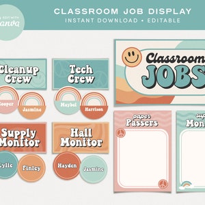 Editable Groovy Classroom Decor, Retro Printable Teacher Bundle ...