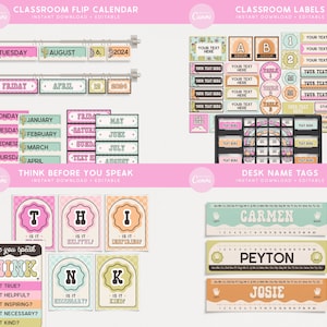 Editable Classroom Bright Desert Complete Collection Printable Bundle ...
