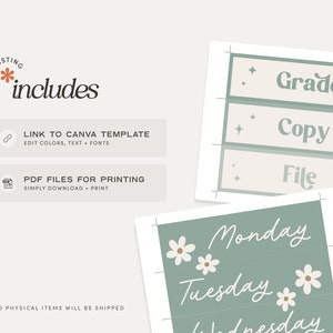 Classroom Rolling Trolley Cart Labels, Editable Teacher Drawer Filing ...