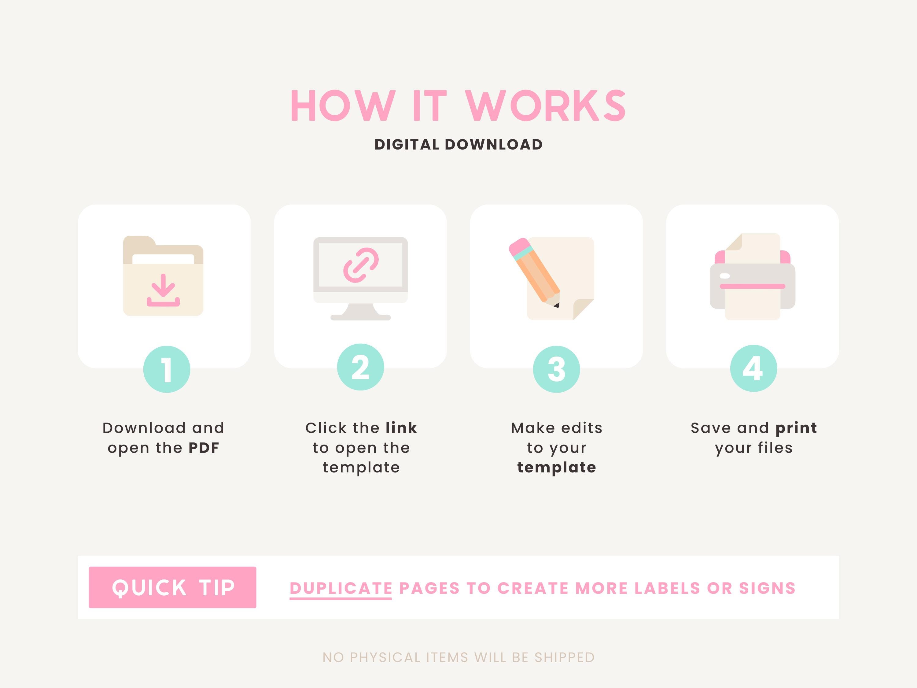 Classroom Labels Editable Templates, Bright Pastels Classroom ...