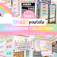 Editable Classroom Smart Pastels Complete Collection Printable Bundle ...