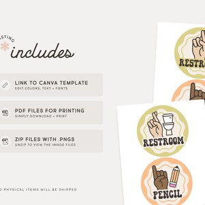 Classroom Hand Signals Poster Display, Editable in Canva, Bright Desert ...