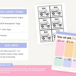 How Do We Get Home Clip Chart Classroom Printable, Student ...