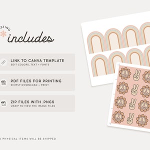 Classroom Bulletin Board Borders, Editable Canva Templates, Groovy ...