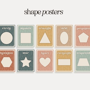 Classroom Shapes and Colors Printable Display, Editable in Canva ...