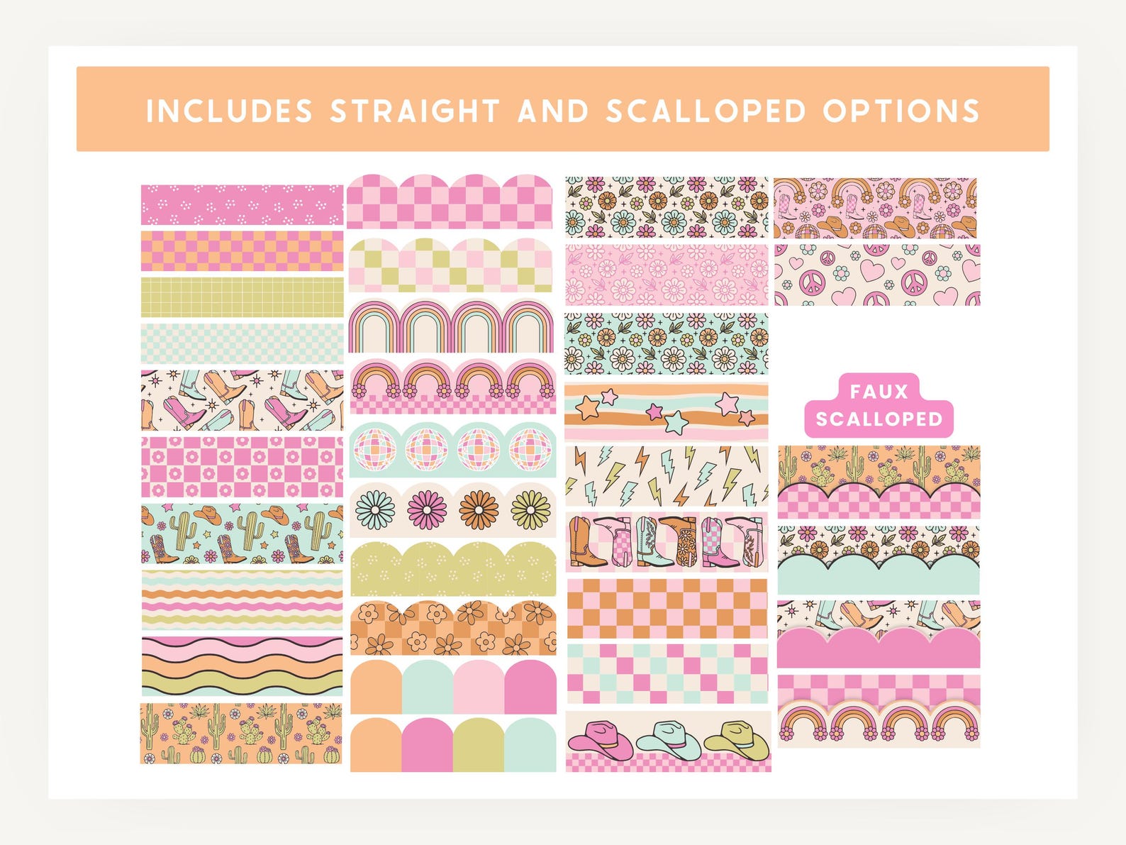 Classroom Bulletin Board Borders, Editable Canva Templates, Bright ...