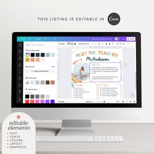 Editable Classroom Management Bundle, Cute Boho Canva Editable Files ...