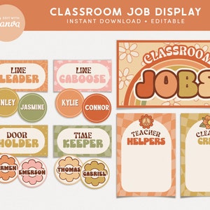 Editable Retro Classroom Decor, Bright Printable Teacher Bundle ...