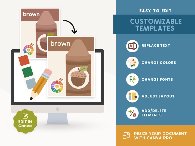 Editable Color Posters for Classroom | Color Posters & Crayon Wall Art ...