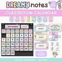 Tropical Botanical Classroom Pocket Calendar - Tropical Leaves ...