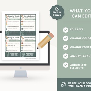 Teacher Contact Cards Classroom Printable Template, Teacher ...