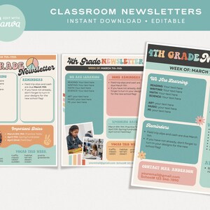 Editable Classroom Management Printable Bundle, Groovy Retro Growth ...