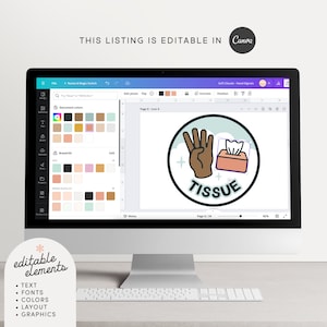 Classroom Hand Signals Poster Display, Editable in Canva, Pastel Clouds ...