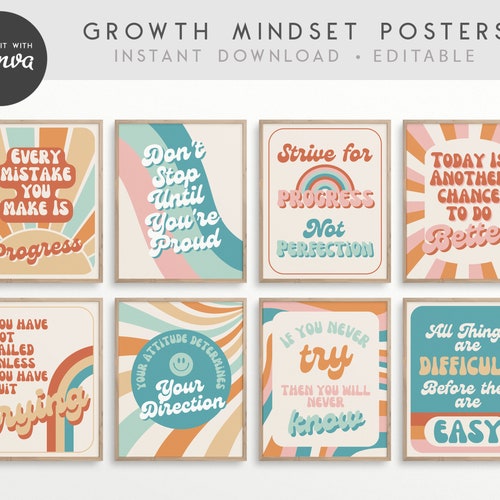 Groovy Retro Alphabet Posters Printable Classroom Decor - Etsy