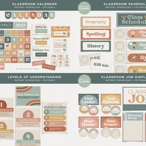 Editable Classroom Modern Boho Complete Collection Printable - Etsy