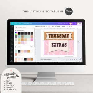 Editable Classroom Organization Bright Desert Bundle, Printable Canva ...