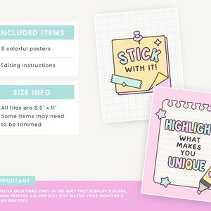 Growth Mindset Editable Classroom Printable Posters,planner Pastel ...