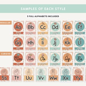Alphabet Classroom Editable Posters, Groovy Letter Templates, Retro ...