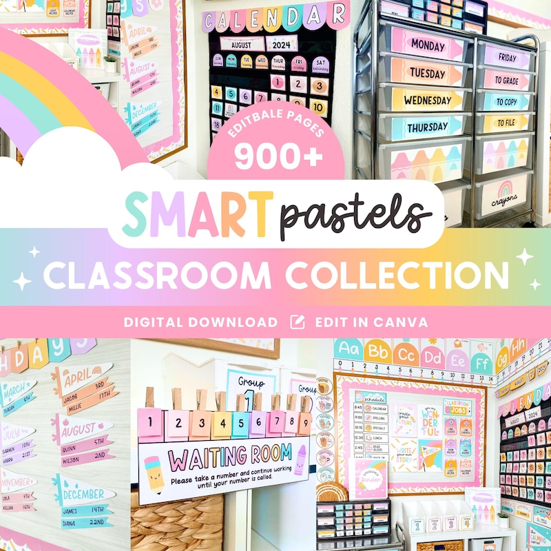 Classroom Pastel Signs - Etsy
